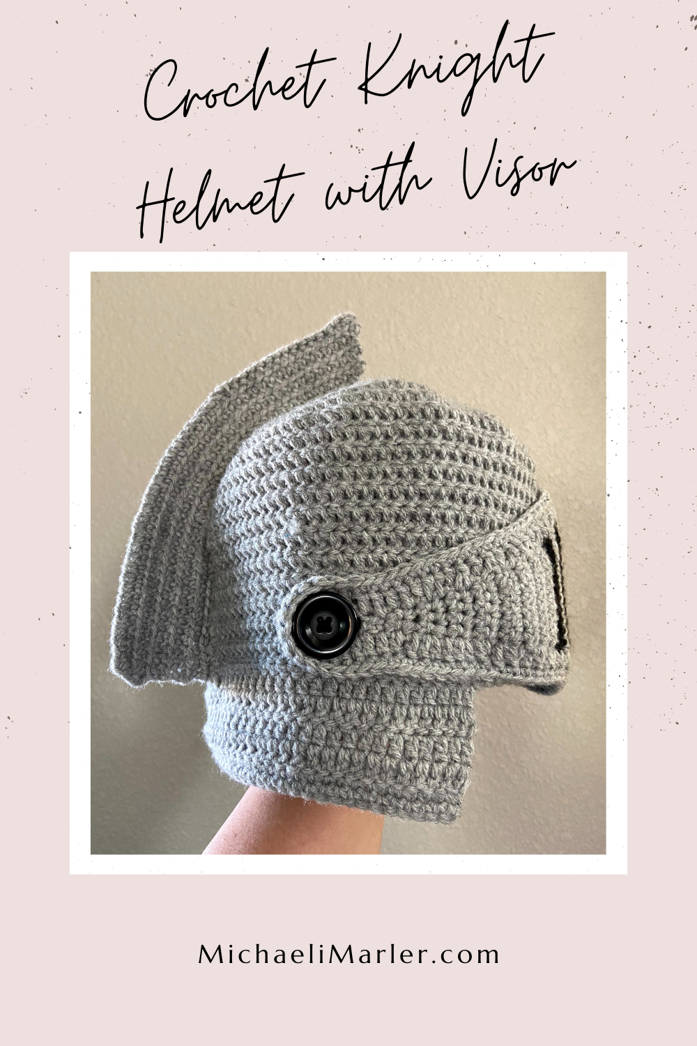 Crochet Knight Hat with Visor | Michaeli Marler